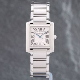 Second Hand Cartier Tank Francaise Silver Bracelet Watch W51002Q3 ...