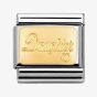 Nomination 030121/25 CLASSIC Gold Family Daughter Charm - thbaker.co.uk