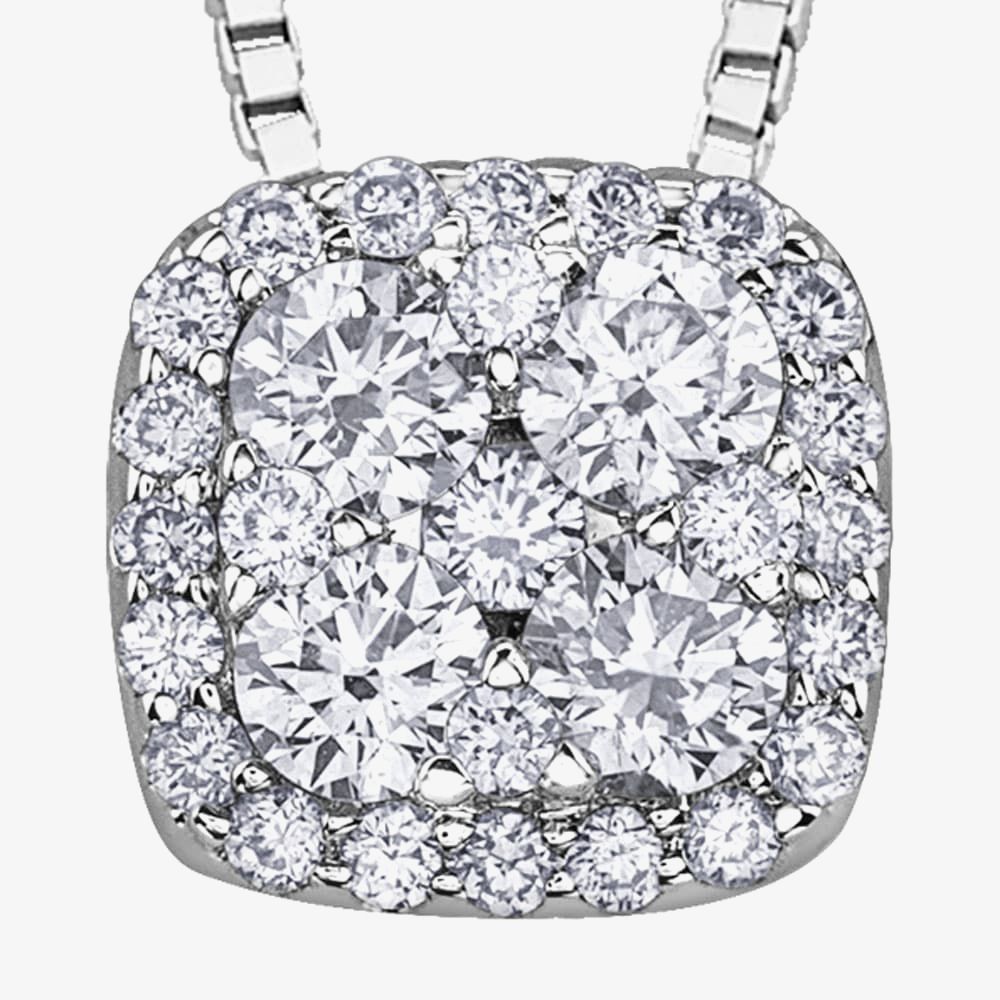 9ct White Gold 0.33ct Diamond Pendant Pendant - thbaker.co.uk