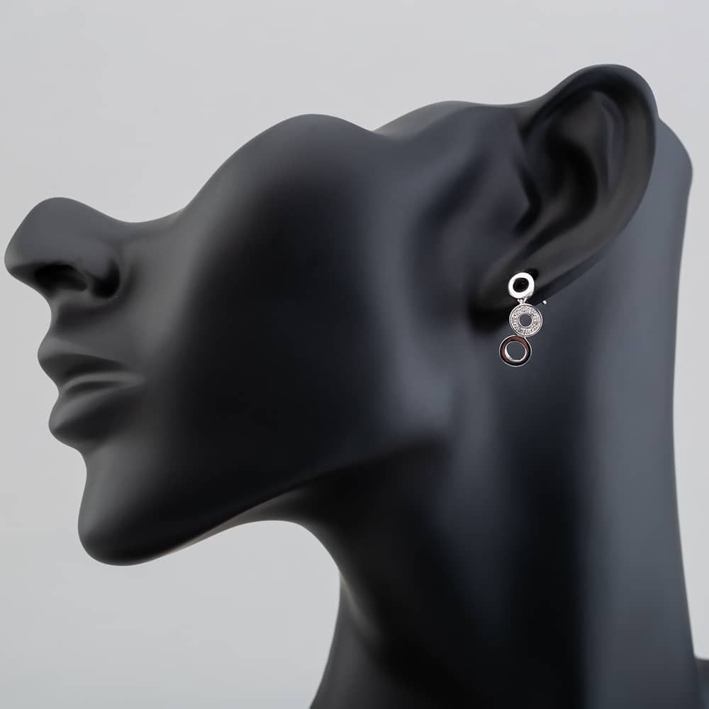 Sterling Silver Diamond Droppers Earrings - thbaker.co.uk