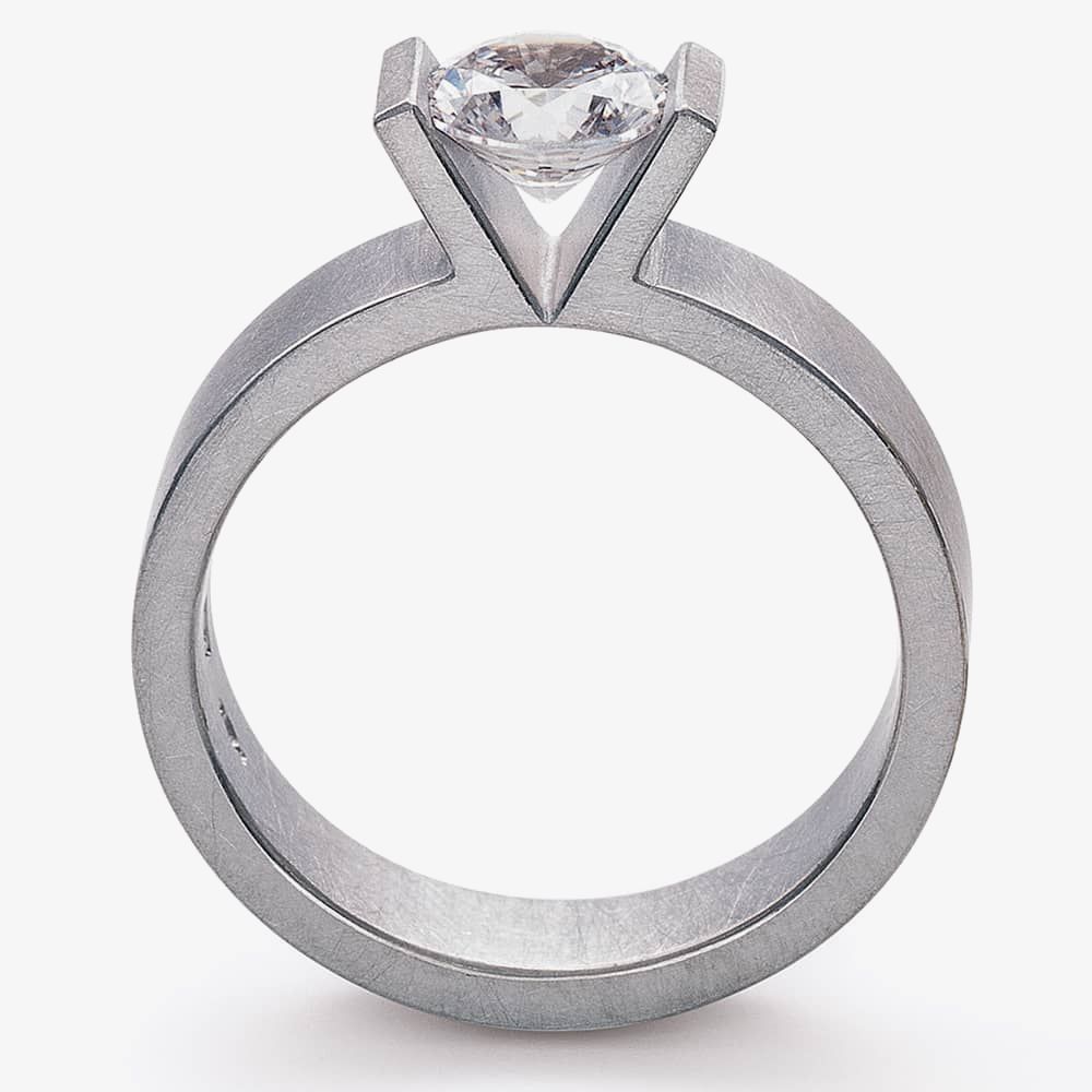 Niessing N191955 Victory Platinum & Diamond Solitaire Ring - thbaker.co.uk