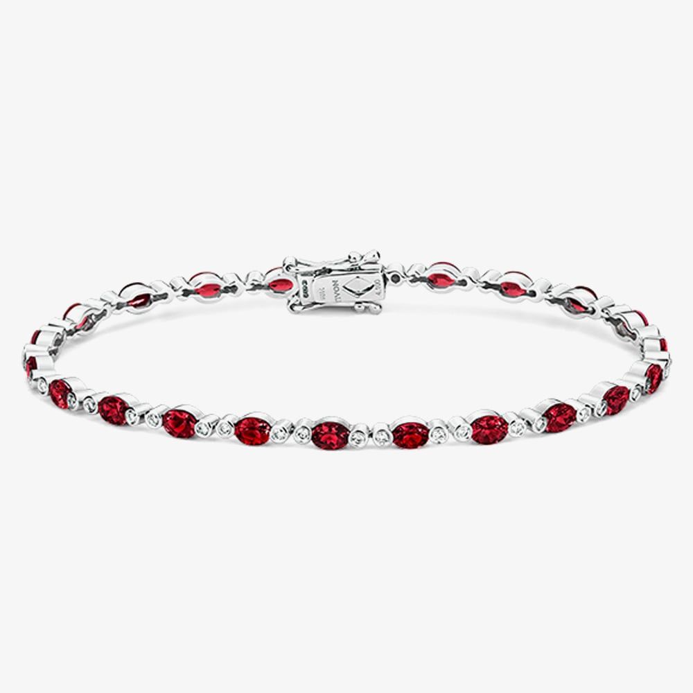Tivon BW-0040-RB Heirloom 18ct White Gold Ruby & Diamond Bracelet ...