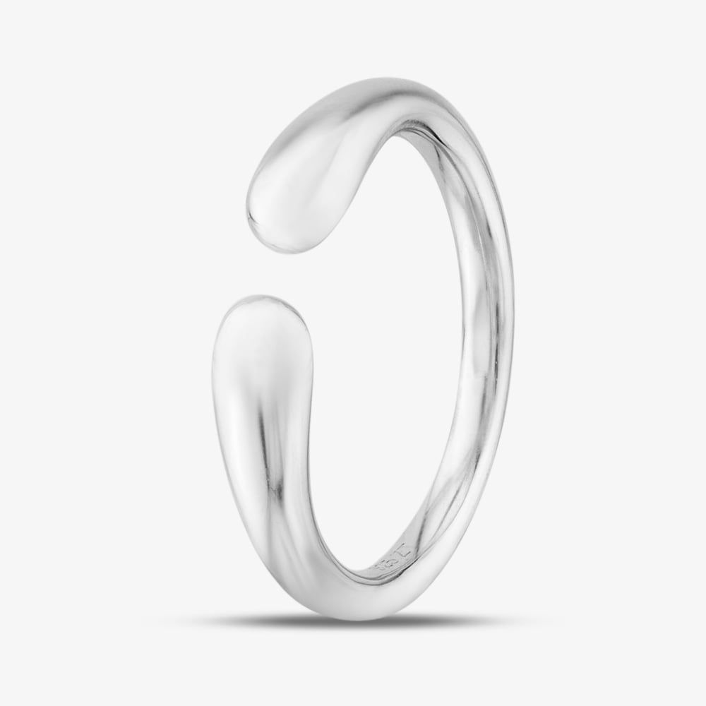 Sterling Silver Plain Open Torque - thbaker.co.uk