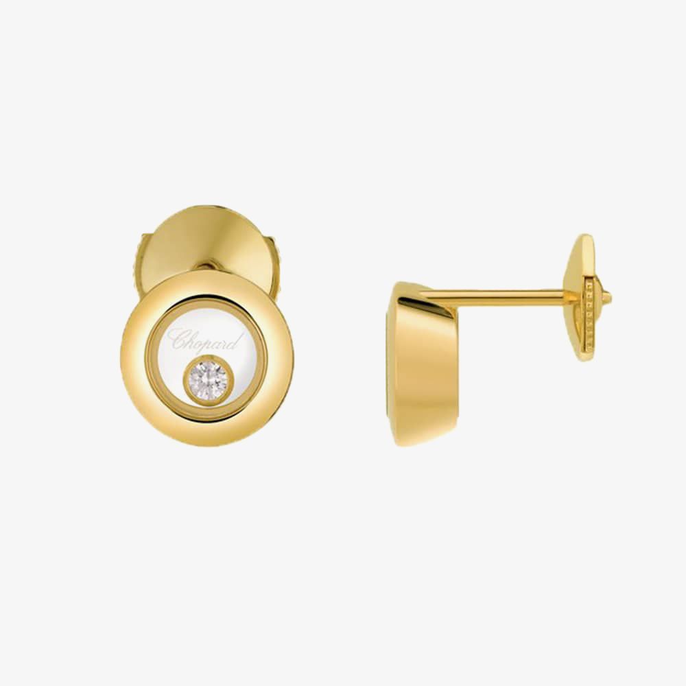 Chopard 83A017-0001 Happy Diamonds 18ct Gold Circle Earrings - thbaker ...