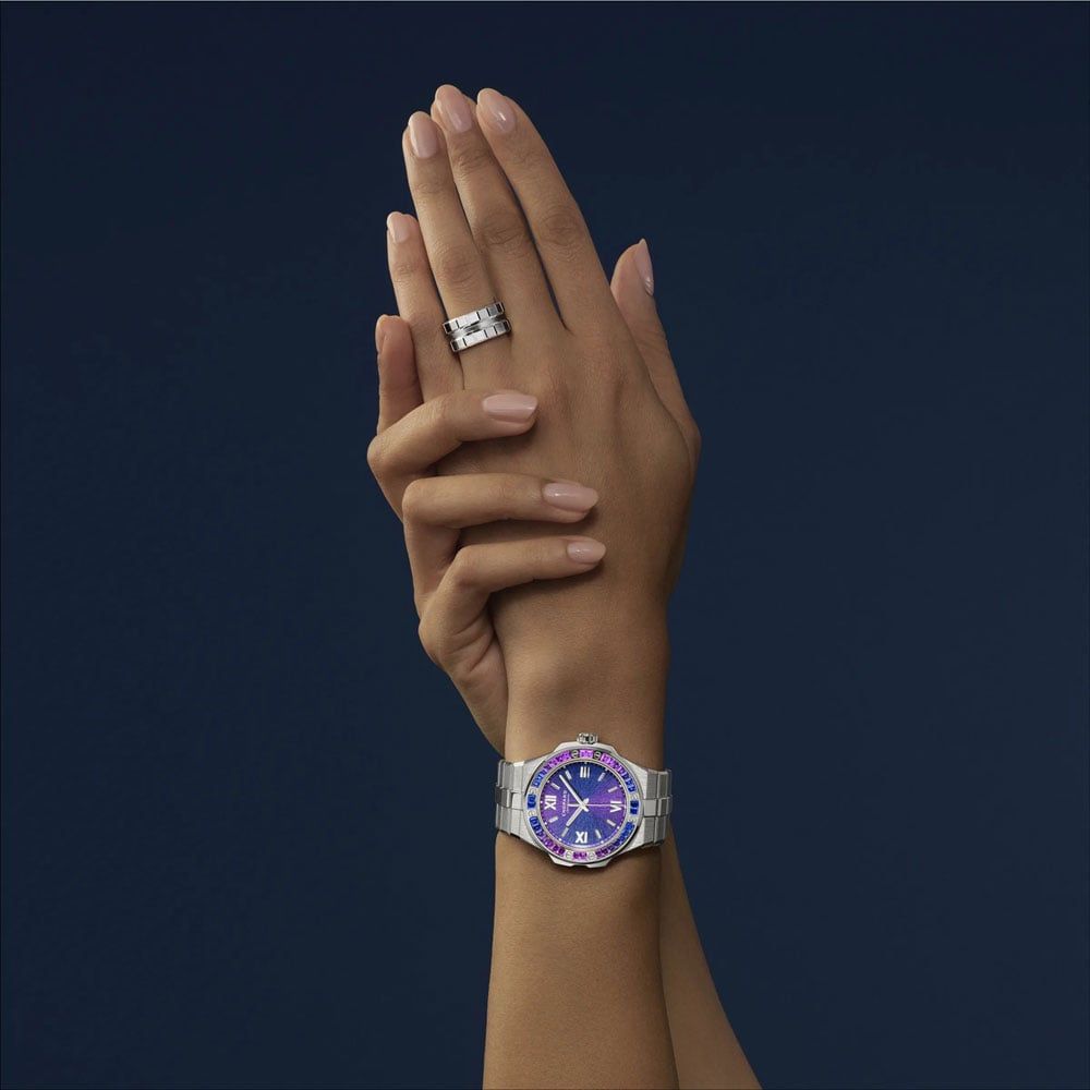 Chopard 827004-101 Ice Cube 18ct White Gold Three Row Ring - thbaker.co.uk