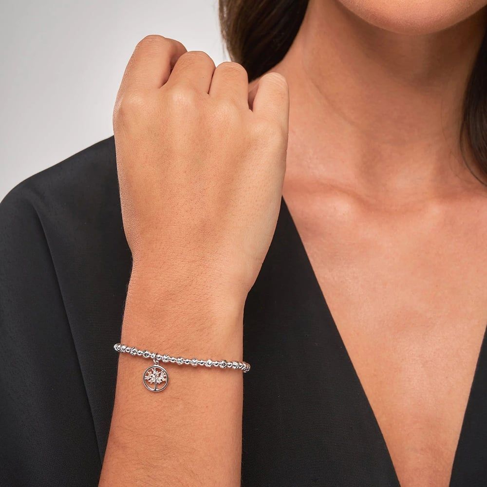 Clogau 3SBB102R Tree Of Life 9ct Two Tone Tree Circle Bracelet ...