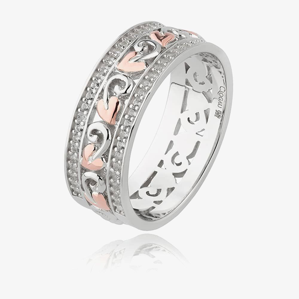 Clogau 3STLBWR Tree Of Life White Topaz Ring - thbaker.co.uk