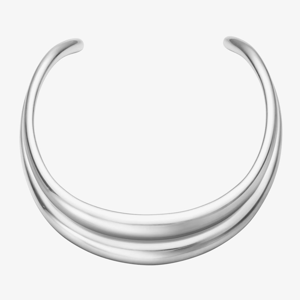Georg Jensen Curve Silver Neck Ring 20000009000M - thbaker.co.uk