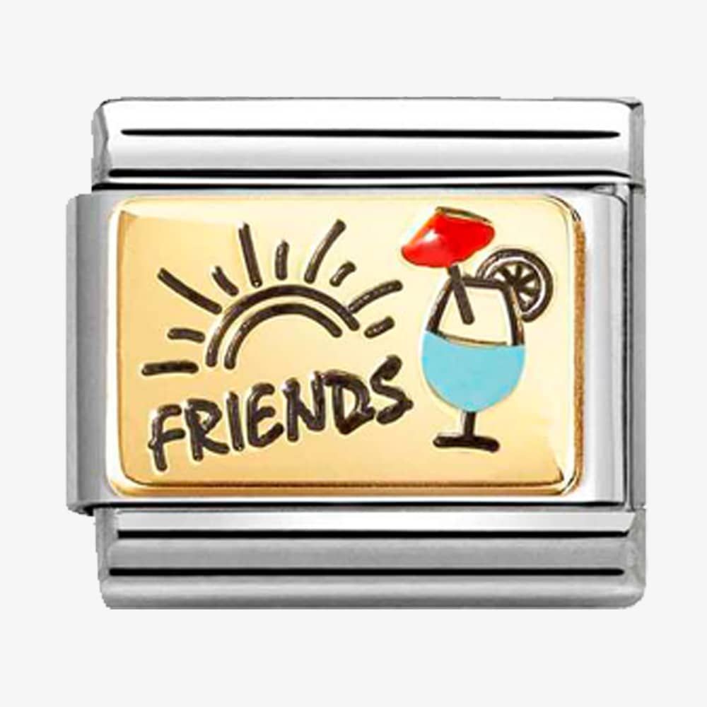Nomination 030289/08 CLASSIC Gold Friends Cocktail Charm - thbaker.co.uk