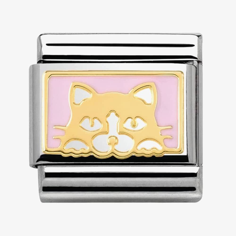Nomination 030284/13 CLASSIC Gold Plates Standing Cat Charm - thbaker.co.uk