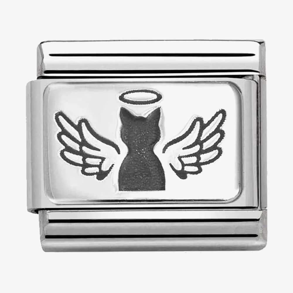 Nomination 330111/45 CLASSIC Composable Angel Cat Charm - thbaker.co.uk
