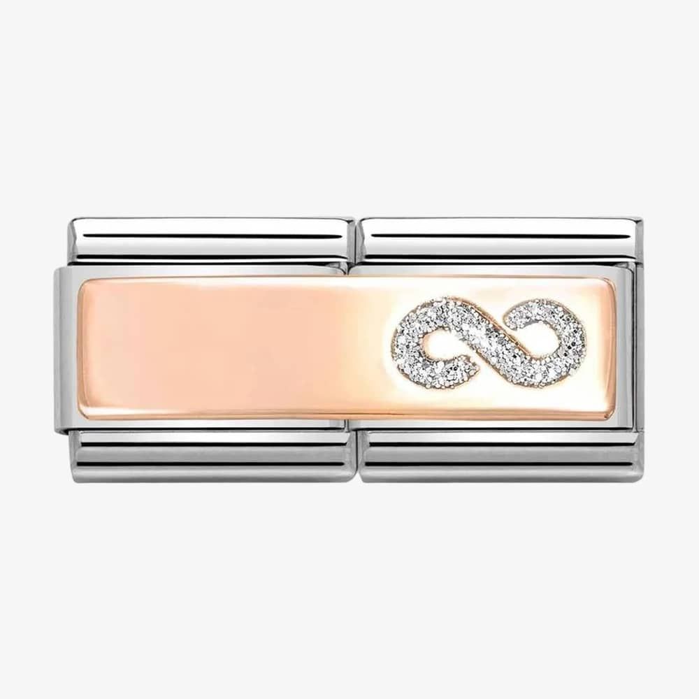 Nomination 430721/01 CLASSIC Rose Gold Double Engraving Charm - thbaker.co.uk