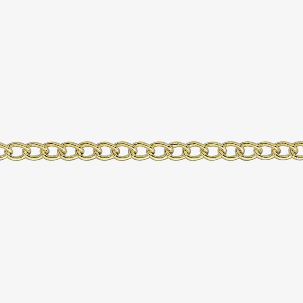 9ct Yellow Gold 18 Inch Curb Chain - thbaker.co.uk