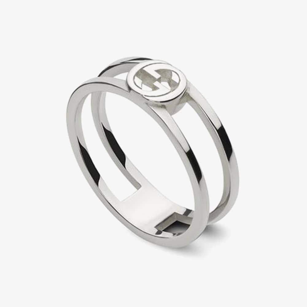 Gucci YBC79702900101 Gucci Interlocking 6mm Double Band Ring - thbaker.co.uk