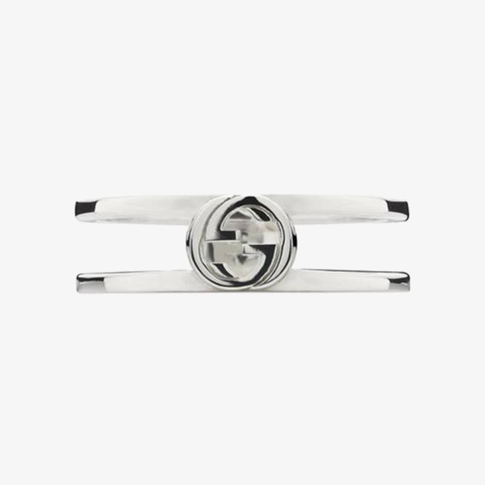Gucci YBC79702900101 Gucci Interlocking 6mm Double Band Ring - thbaker.co.uk