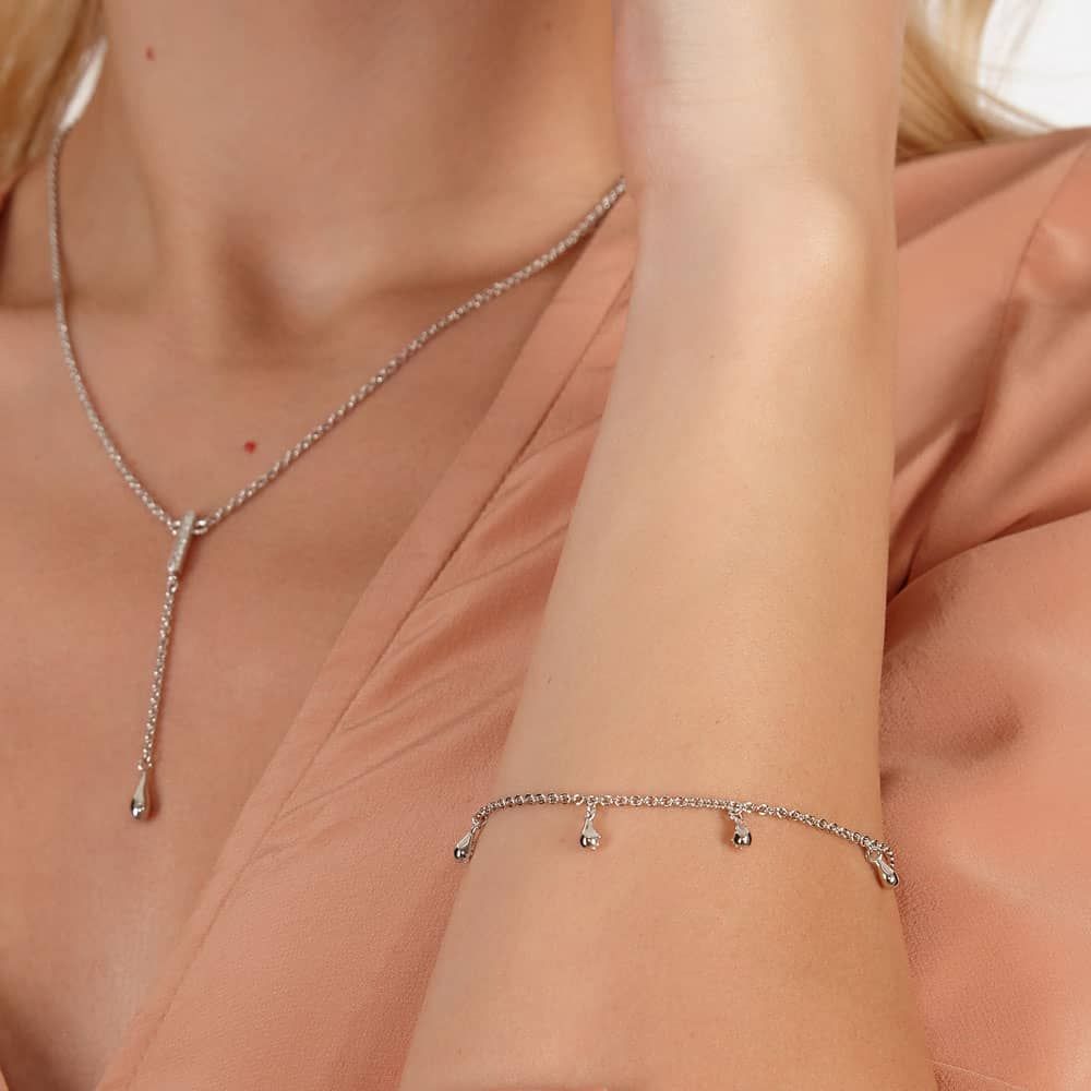 Lucy Quartermaine SDB2 Silver Skiny Drip Drop Charm Bracelet - thbaker ...