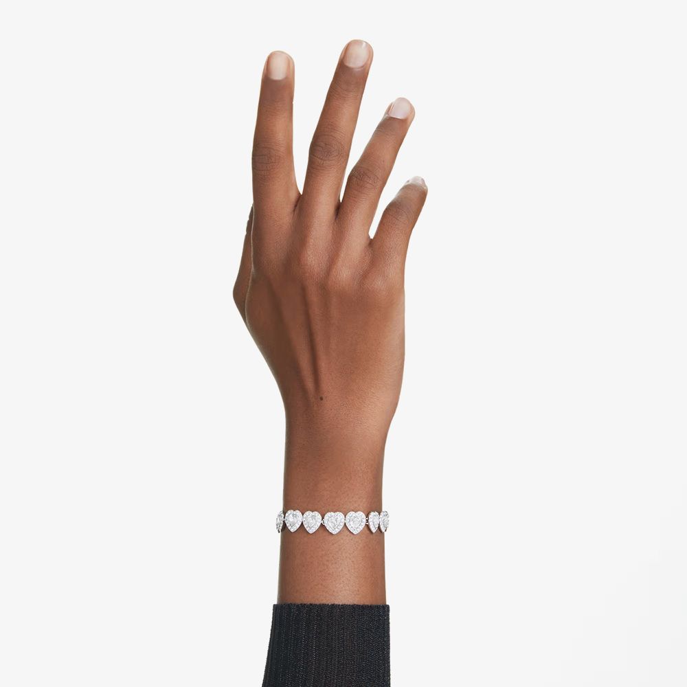Swarovski 5720860 Capsule White Crystal Heart Bracelet - thbaker.co.uk