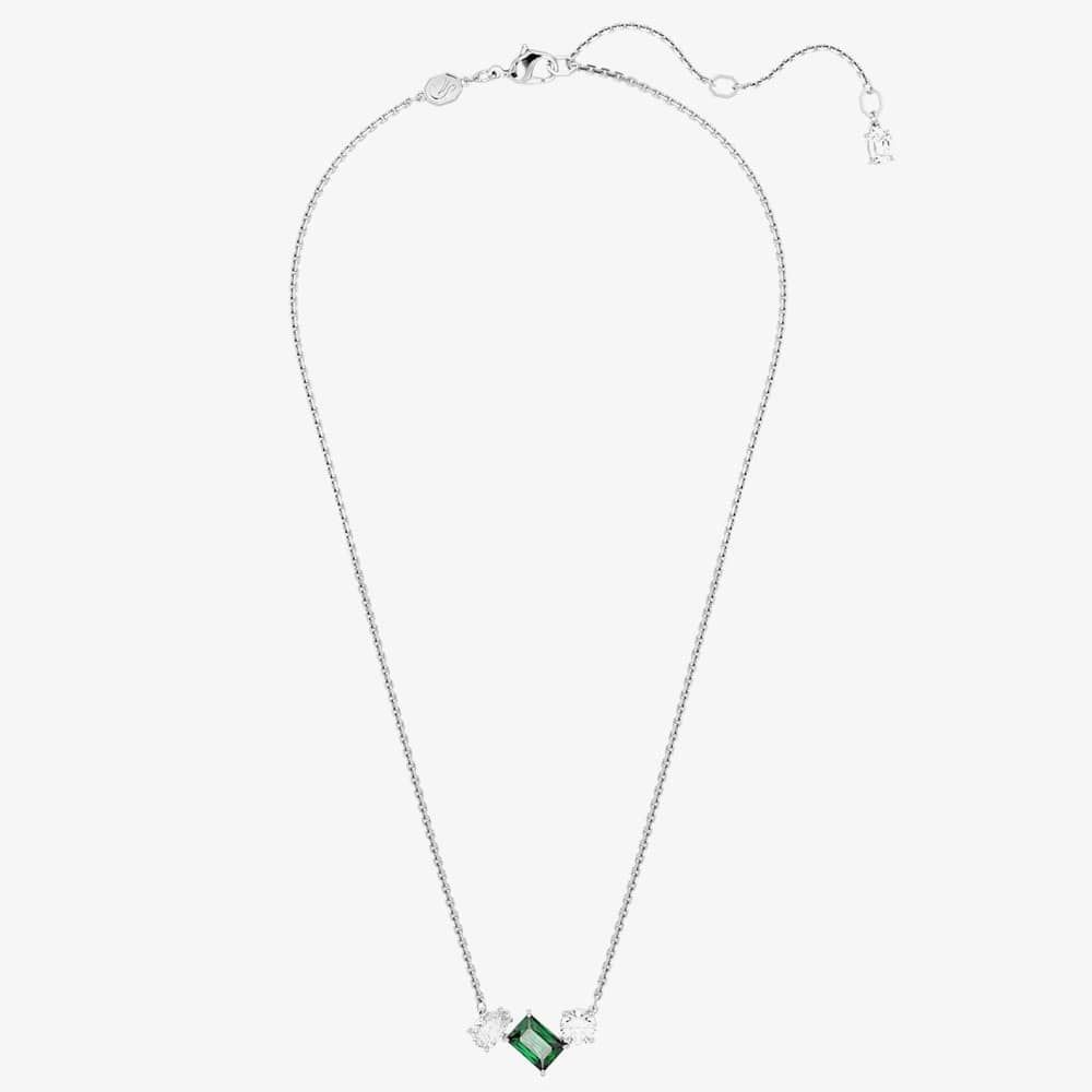 Swarovski 5668278 Mesmera Green Mixed Cuts Necklace - thbaker.co.uk