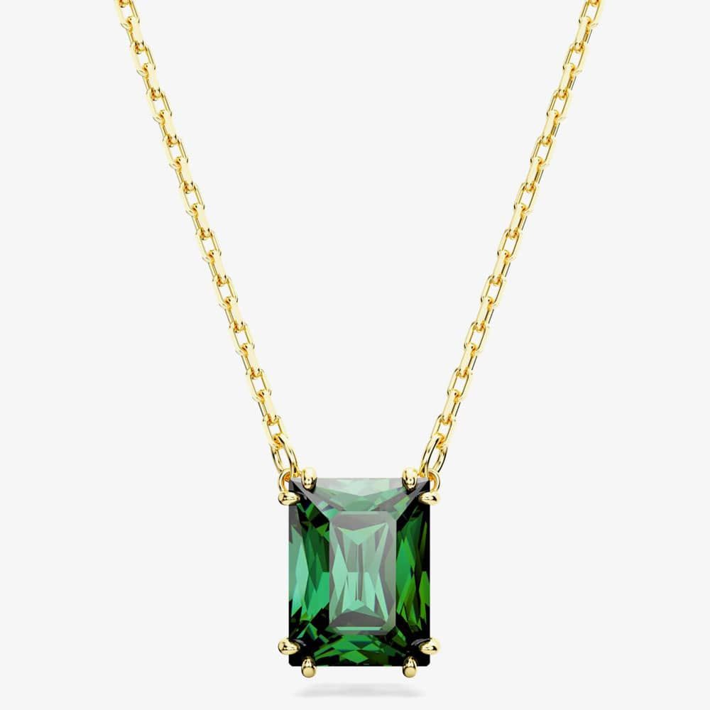 Swarovski 5677141 Matrix Green Mixed Cuts Necklace - thbaker.co.uk