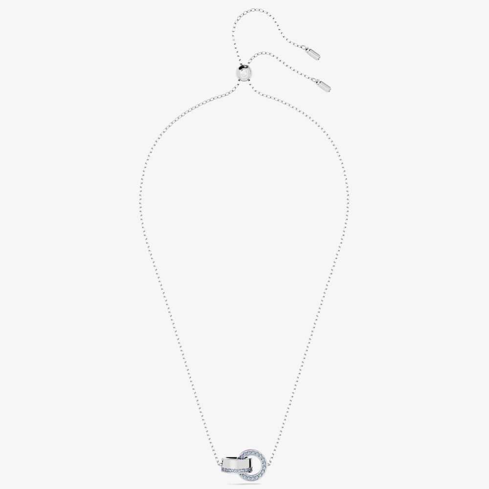 Swarovski 5663504 Hollow Blue Interlocking Loop Necklace - thbaker.co.uk