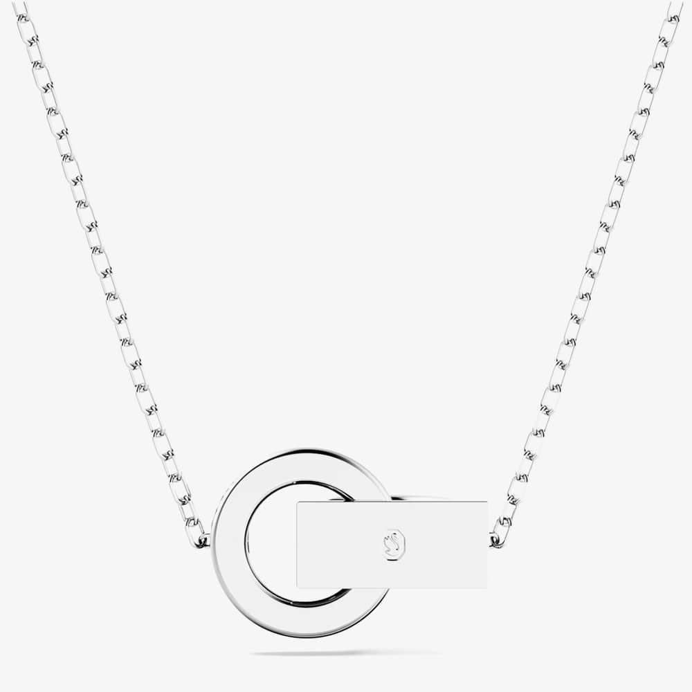 Swarovski 5663504 Hollow Blue Interlocking Loop Necklace - thbaker.co.uk