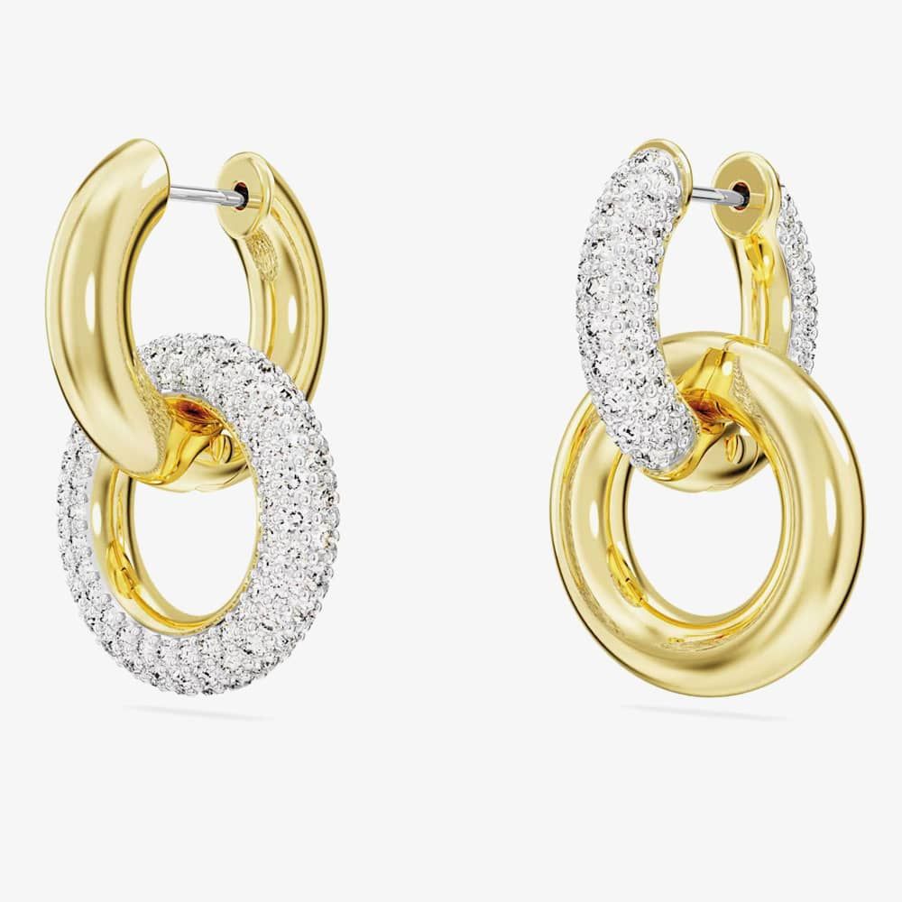 Swarovski 5668818 Dextera White Interlocking Loop Earrings - thbaker.co.uk