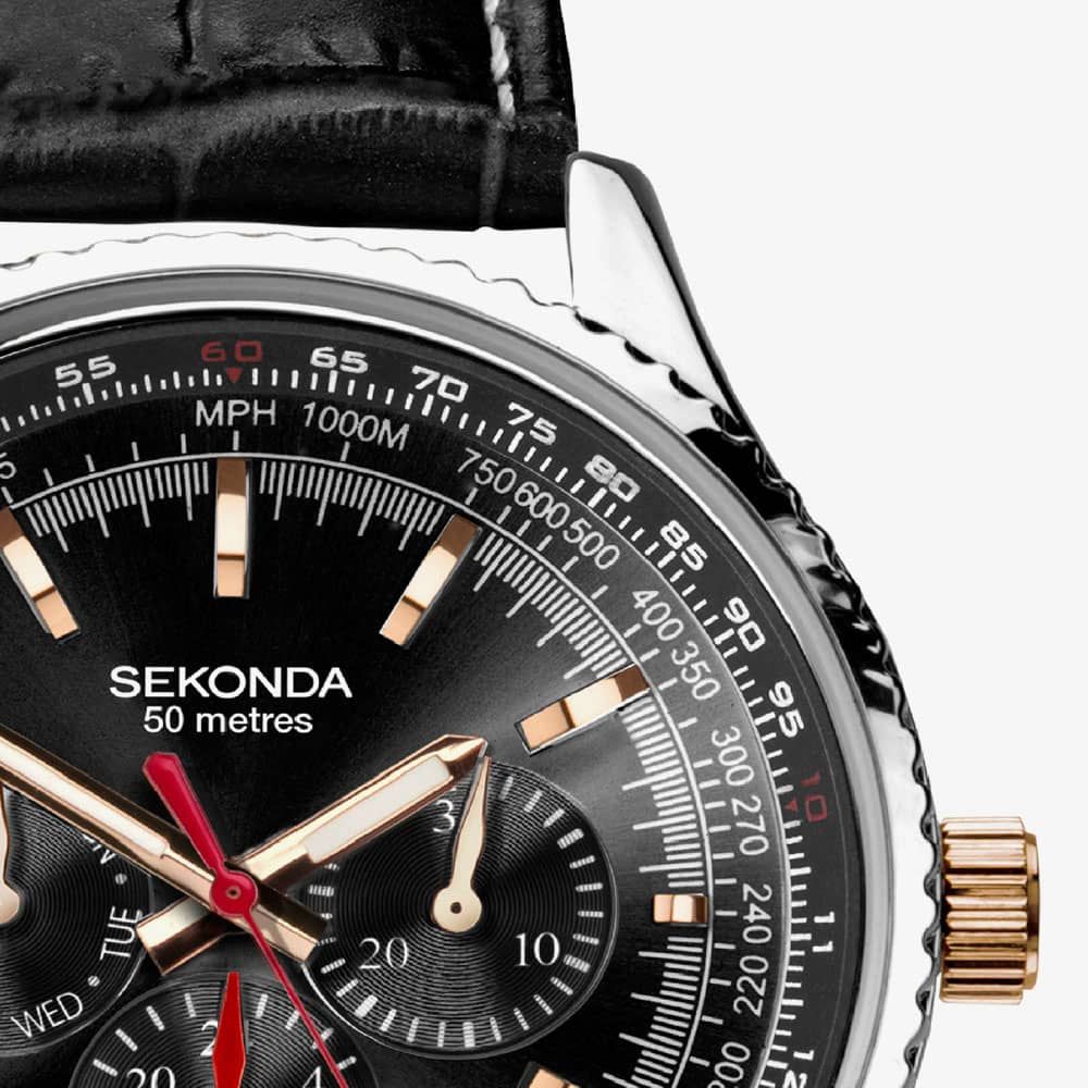 Sekonda 30036 Mens Maverick Black Pilot Watch - thbaker.co.uk