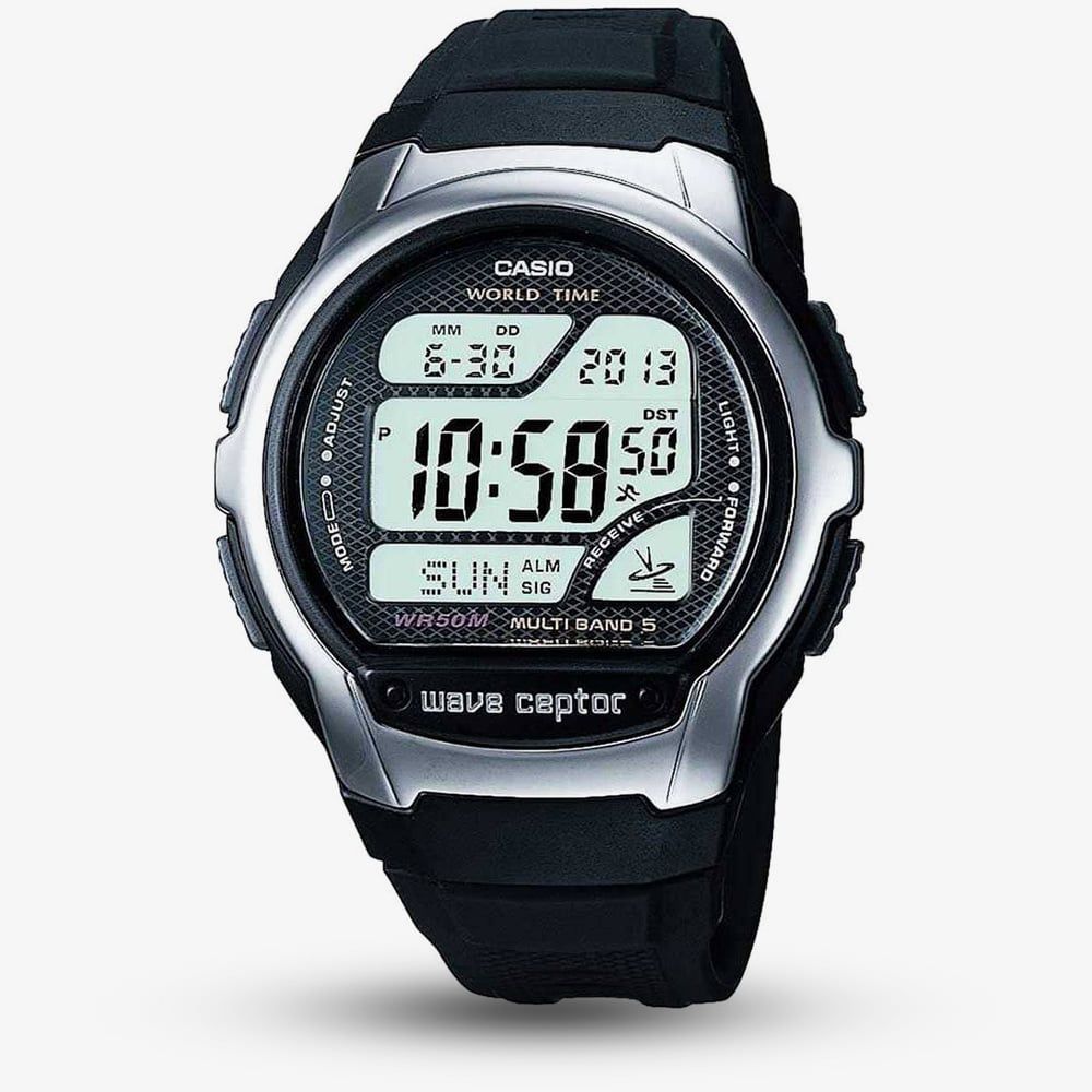 Casio CASIO Collection Wave Ceptor Digital Black Plastic Strap Watch WV ...