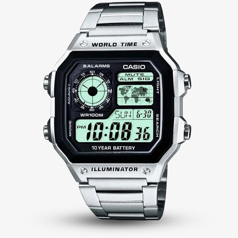 Casio AE-1200WHD-1AVEF World Timer Watch - thbaker.co.uk