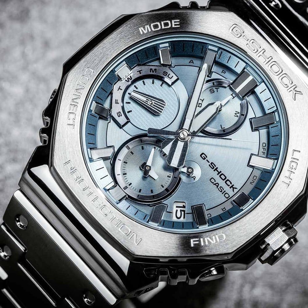 Casio GMC-B2100AD-2AER Mens G-Shock Metal Blue Chronograph Watch ...