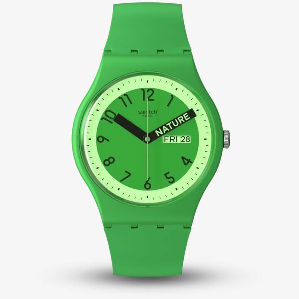 Swatch SO29G704 Green Dial Watch - thbaker.co.uk