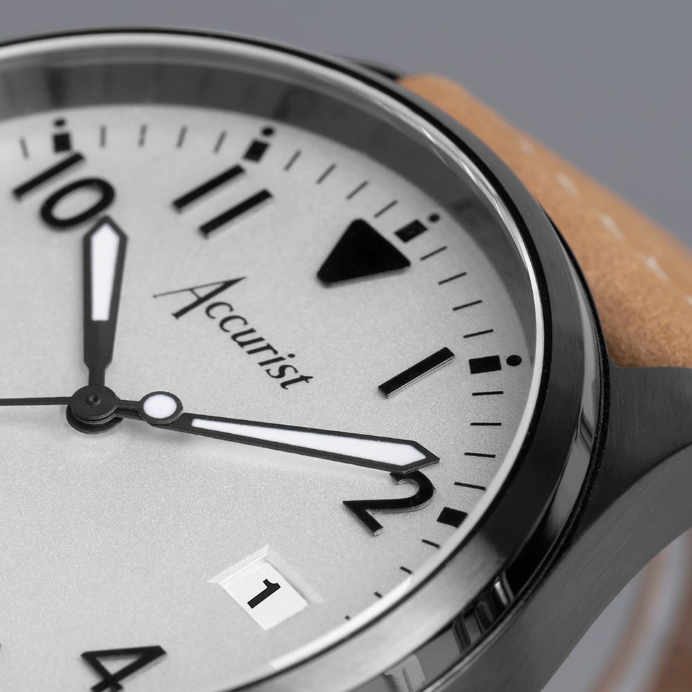 Accurist 76003 Aviation Tan Leather Watch - thbaker.co.uk