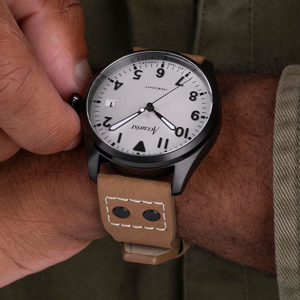 Accurist 76003 Aviation Tan Leather Watch - thbaker.co.uk