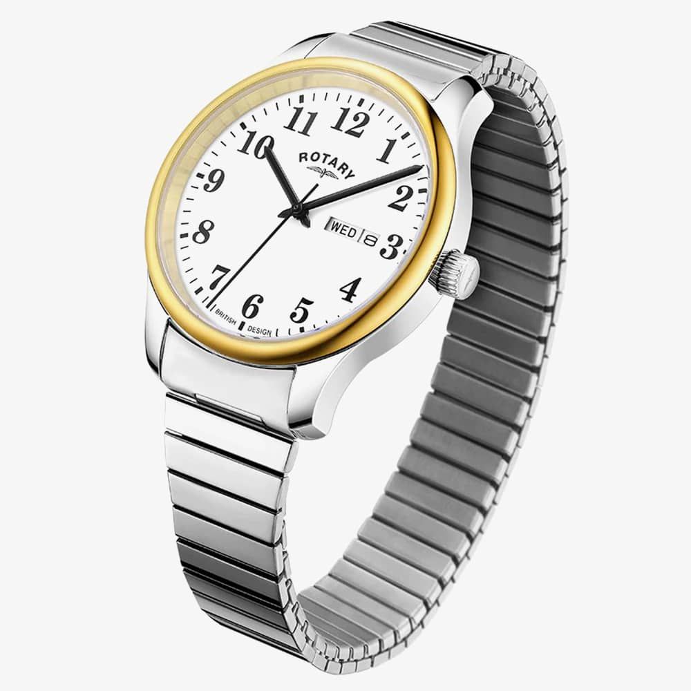 Rotary GB05761/18 Expander Two Colour Bezel Watch - thbaker.co.uk