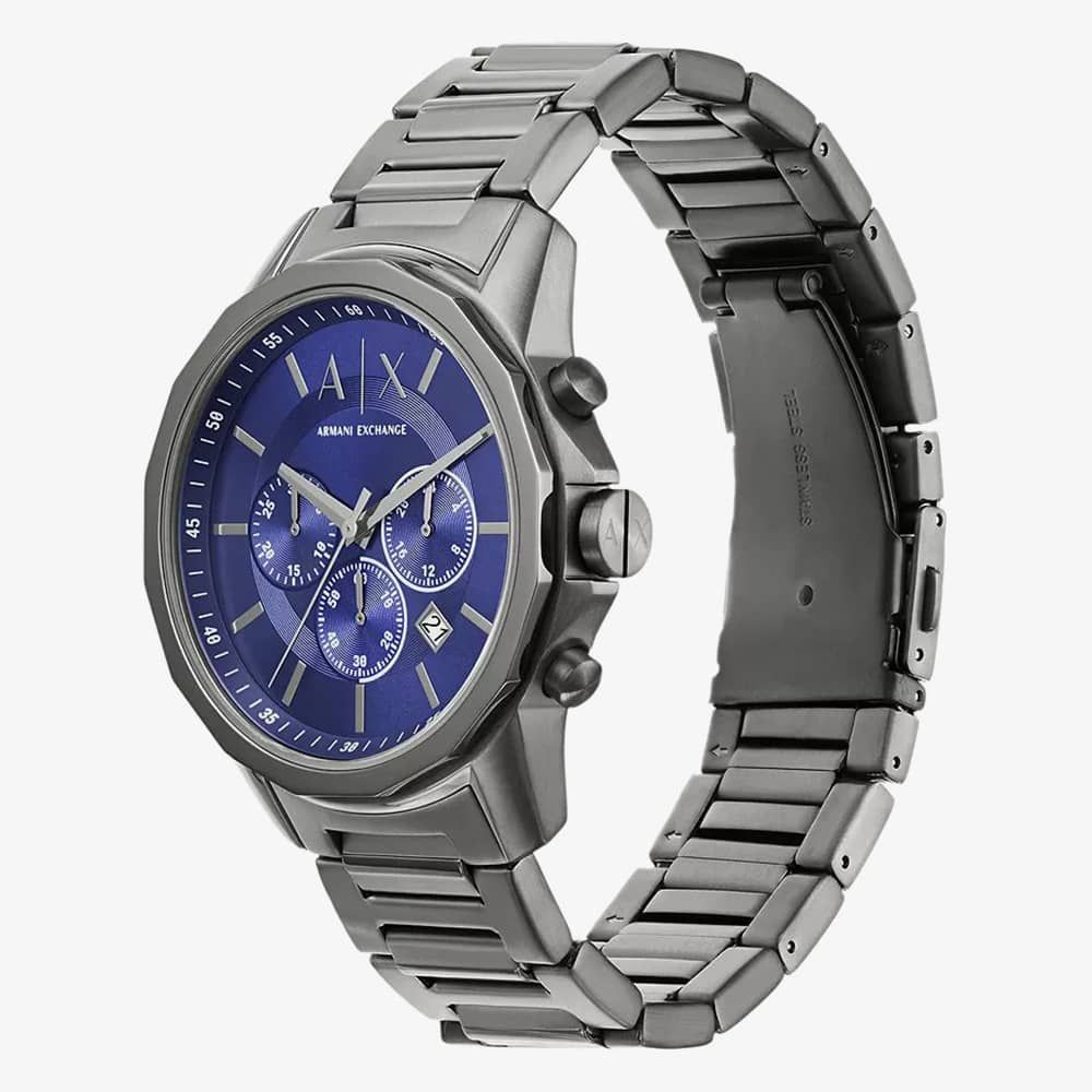 Armani Exchange AX1731 Banks Gunmetal Blue Watch - thbaker.co.uk