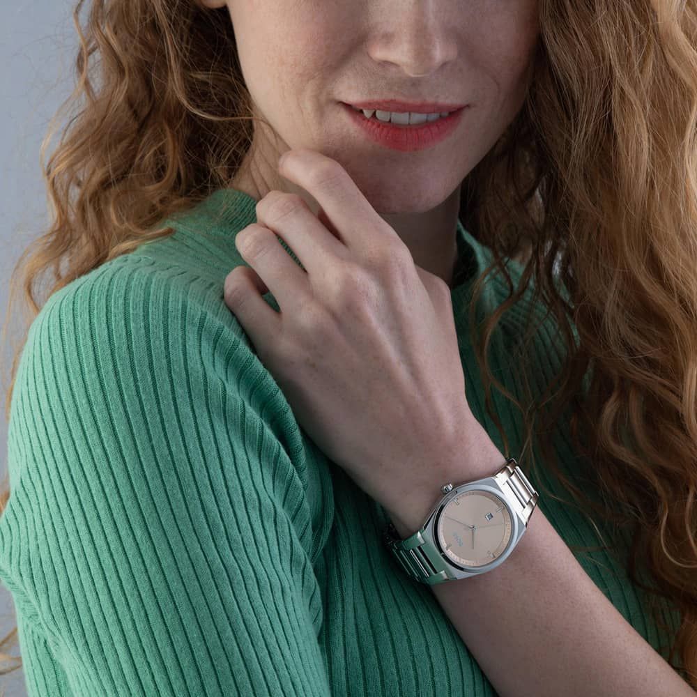 BOSS 1502670 Steer Pink Dial Ladies Watch - thbaker.co.uk