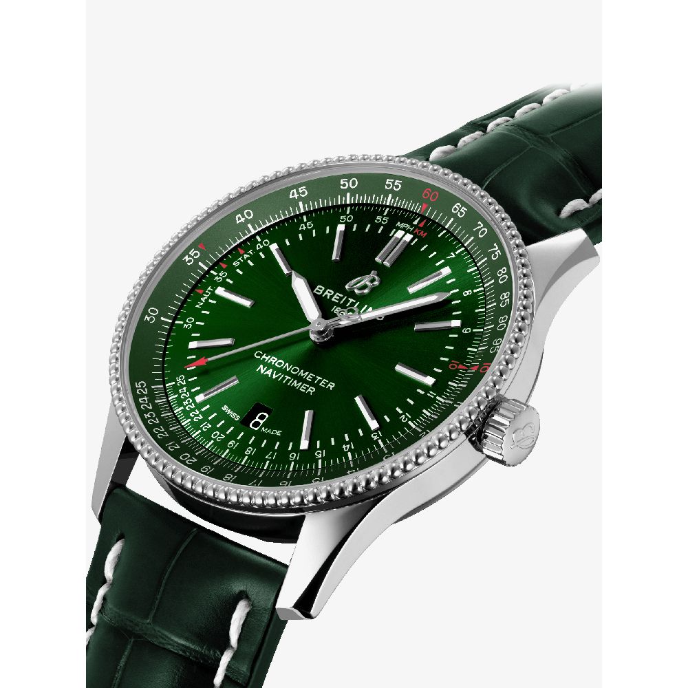 Breitling A17326361L1P2 Navitimer Green Dial Mens Watch - thbaker.co.uk