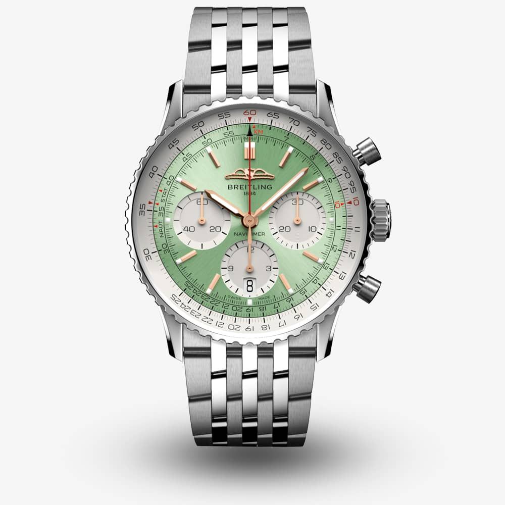 Breitling Mens Navitimer Mint Dial Watch AB0139211L1A1 - Est. 1888 ...