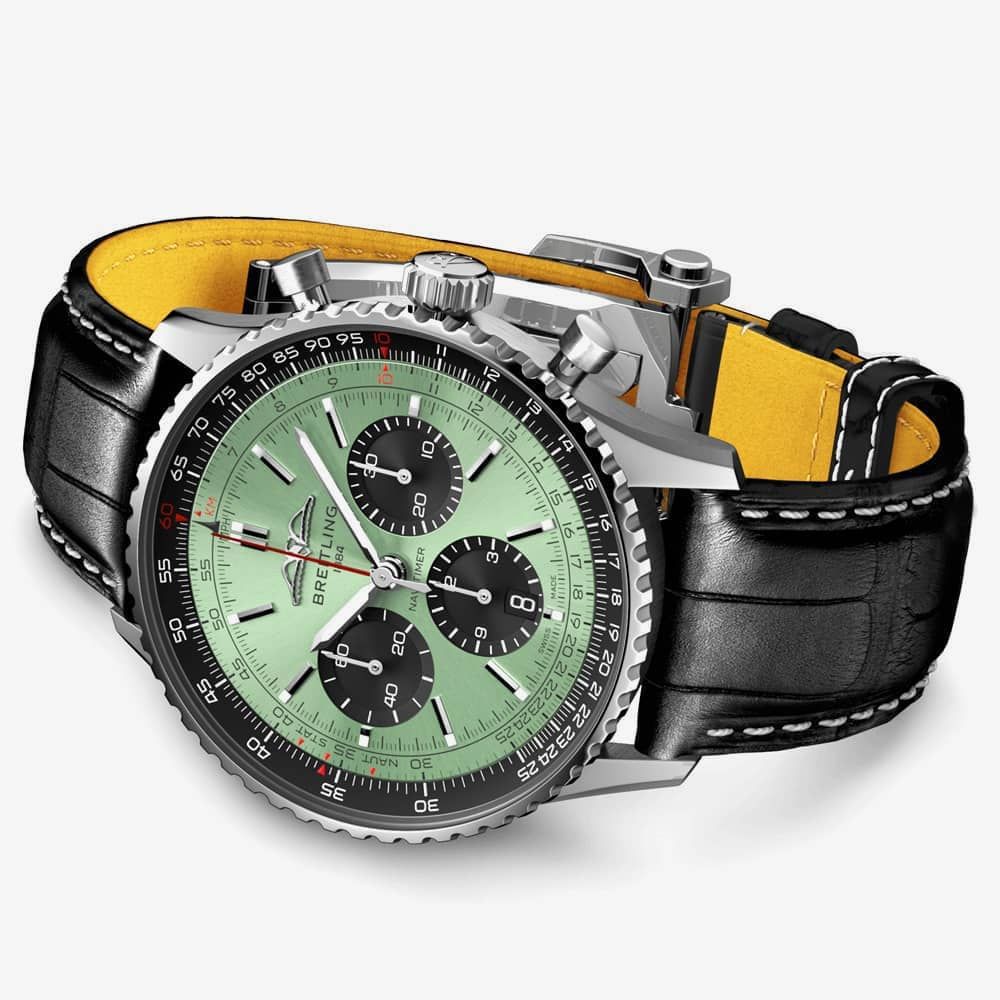 Breitling AB0138241L1P1 Navitimer B01 Green Mens Watch - thbaker.co.uk