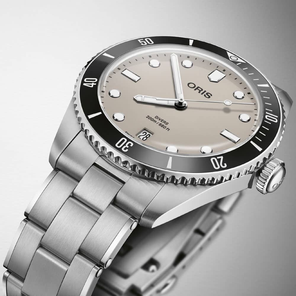 Oris 01 733 7795 4051-Set Divers Date Beige Watch - thbaker.co.uk