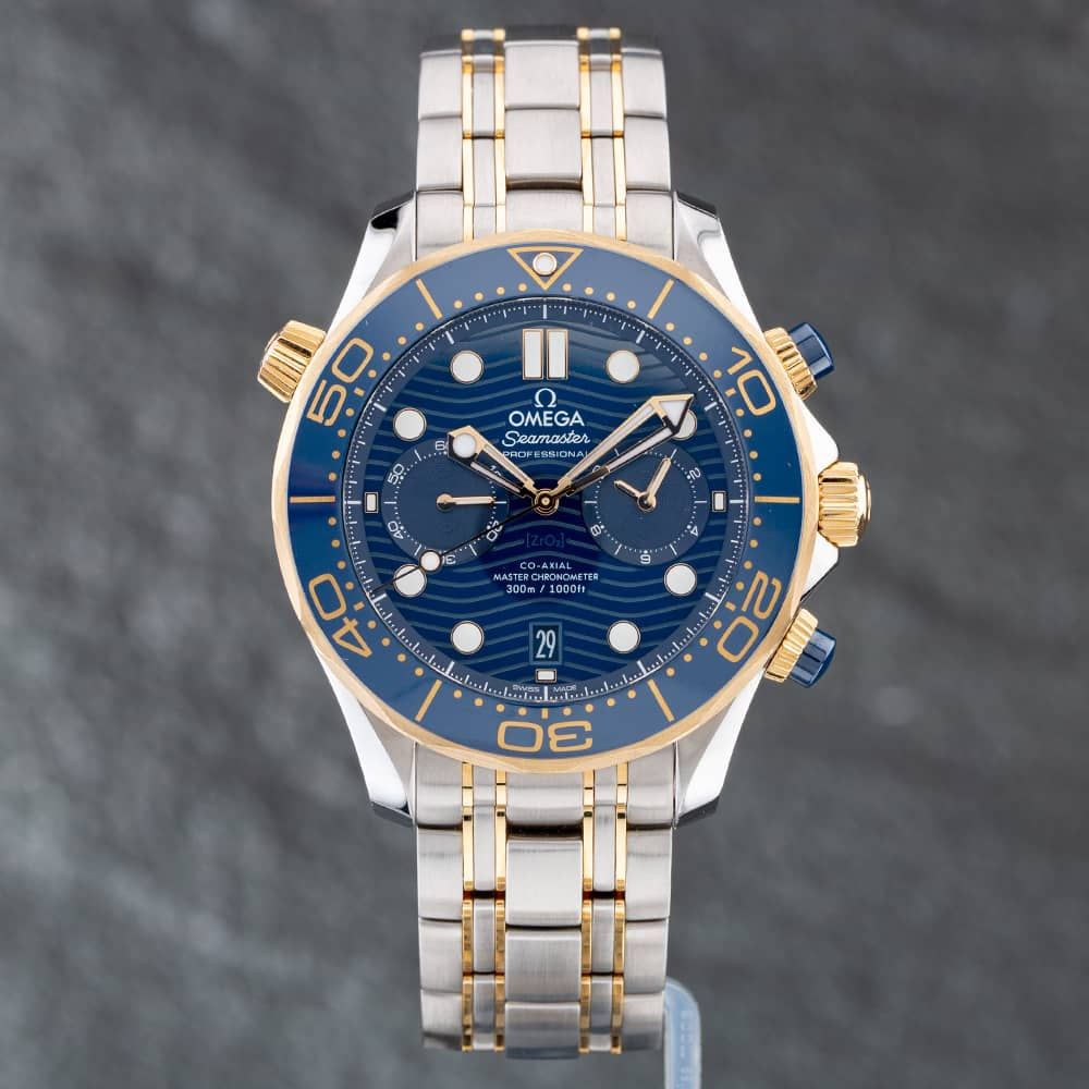 Second Hand OMEGA 210.20.44.51.03.001 Seamaster Diver 300M Blue Watch ...