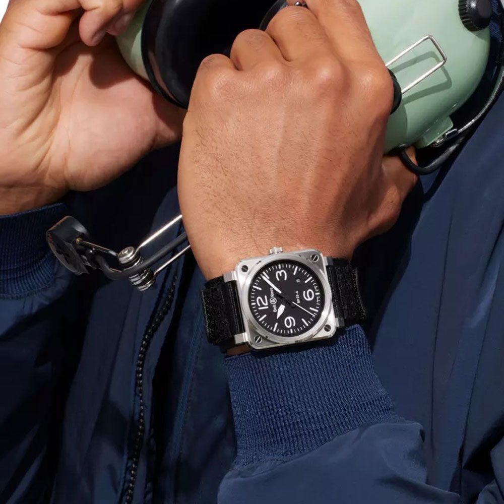 Bell & Ross BR03A-BL-ST/SRB BR03 Black Dial Mens Watch - thbaker.co.uk