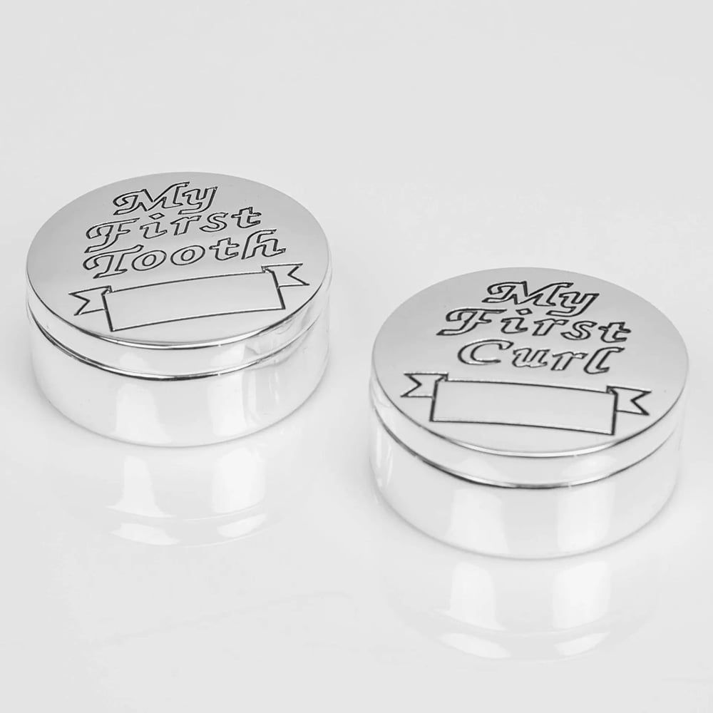 Celebrations Silverplated First Tooth & First Curl Boxes - thbaker.co.uk