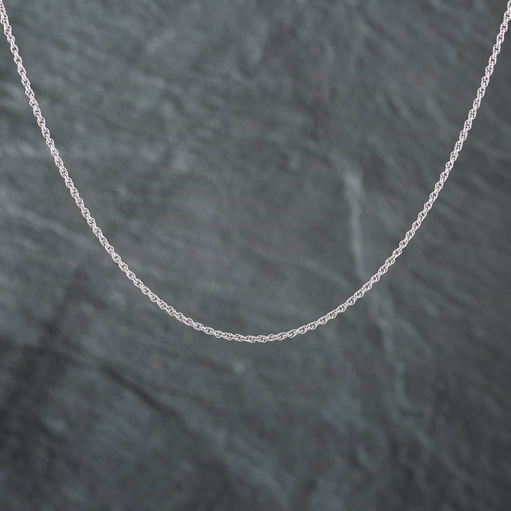 Second Hand 14ct White Gold 14 Inch Rope Chain - thbaker.co.uk
