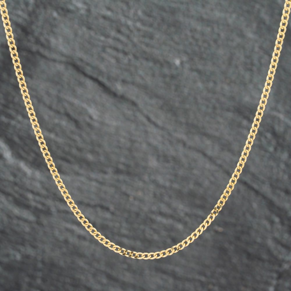 Second Hand 9ct Yellow Gold 20 Inch Curb Chain 41021413 - thbaker.co.uk