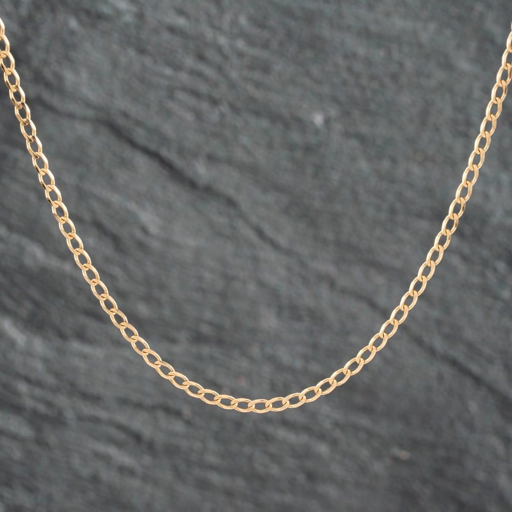 Second Hand 9ct Yellow Gold 20 Inch Curb Chain 41021415 - thbaker.co.uk