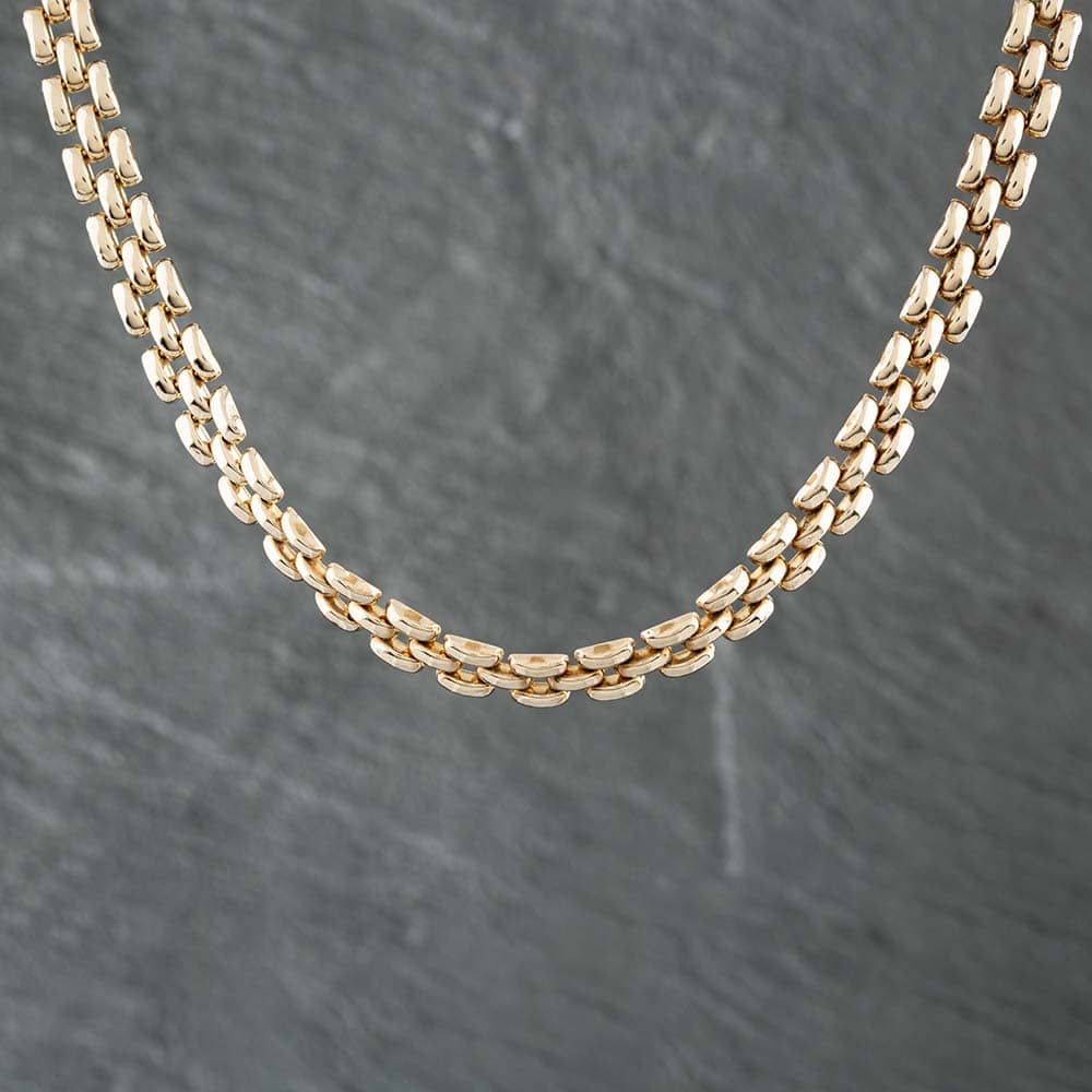 Second Hand 9ct Yellow Gold 18 Inch Brick Chain 41041005 - thbaker.co.uk