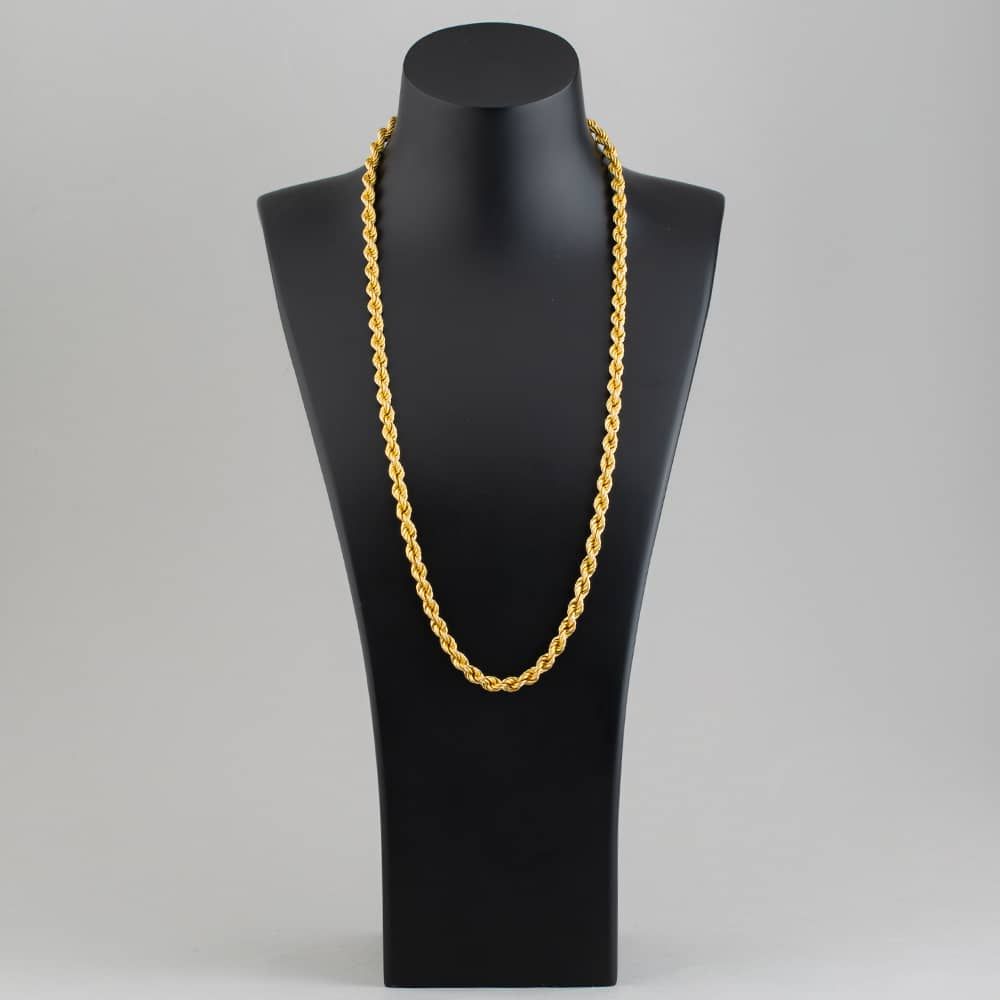 Second Hand 9ct Yellow Gold 26 Inch Rope Chain 41041090 - thbaker.co.uk
