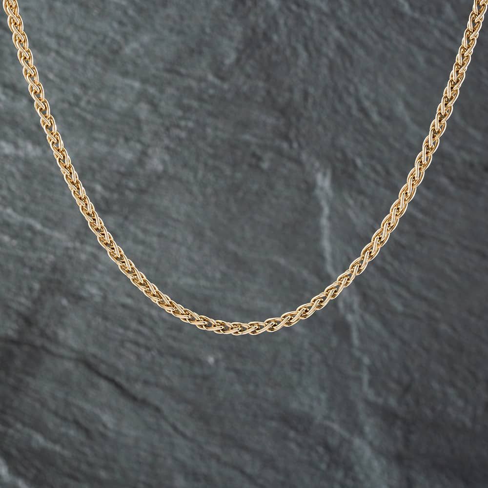 Second Hand 9ct Yellow Gold 16 Inch Spiga Chain 41041121 - thbaker.co.uk