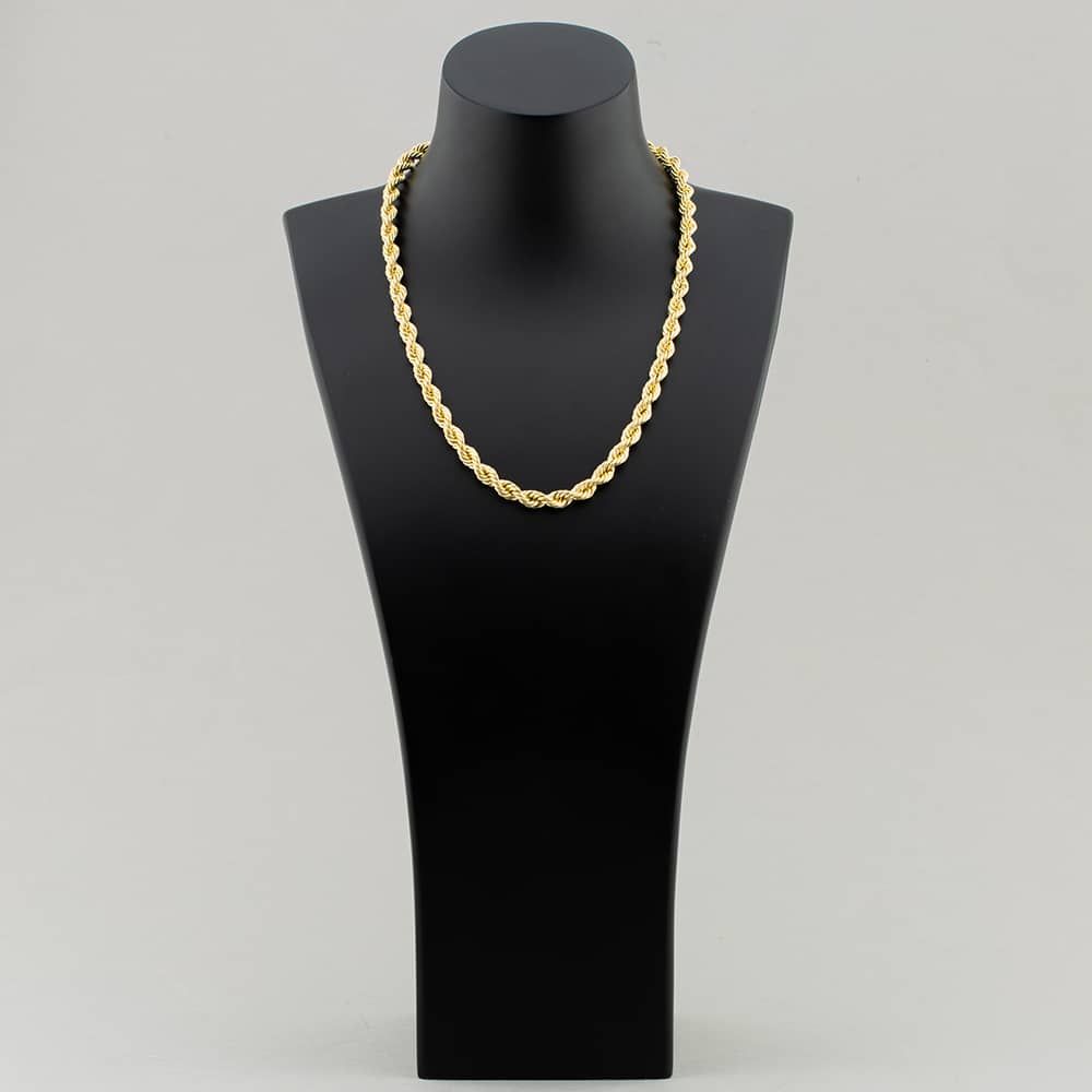 Second Hand 9ct Yellow Gold 20 Inch Rope Chain 41041132 - thbaker.co.uk
